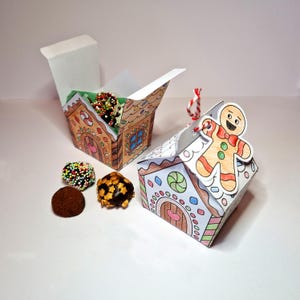 Christmas Gift Box Craft, Mini Gingerbread House Present Wrapping, Xmas ...