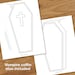 Build a Vampire Cut & Paste Craft, Halloween Paper Doll Model Coloring ...