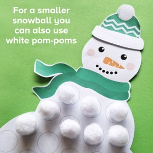 Snowman Christmas Countdown Advent Calendar, Children's Cotton Ball ...