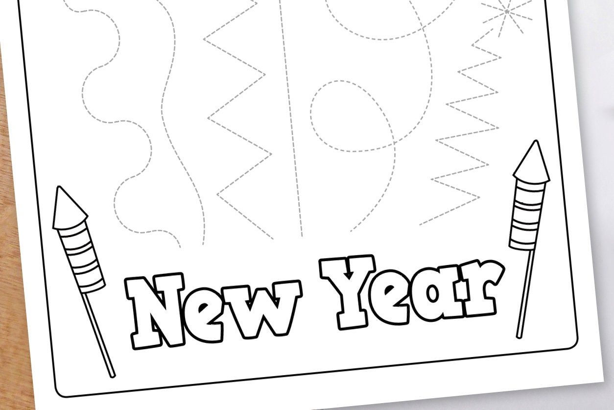 Fireworks Line Tracing Activity Worksheet, Childrens 4th July Party ...