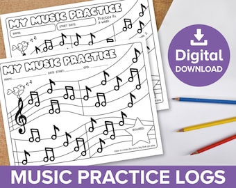 Kids Music Practice Chart - Etsy
