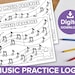 Music Practice Tracker Reward Chart, Kids Instrument Playing Log ...