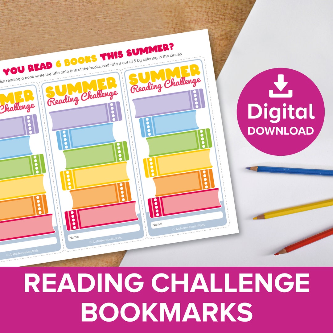 Summer Reading Challenge Bookmark Tracker, Children's Book Activity Log ...