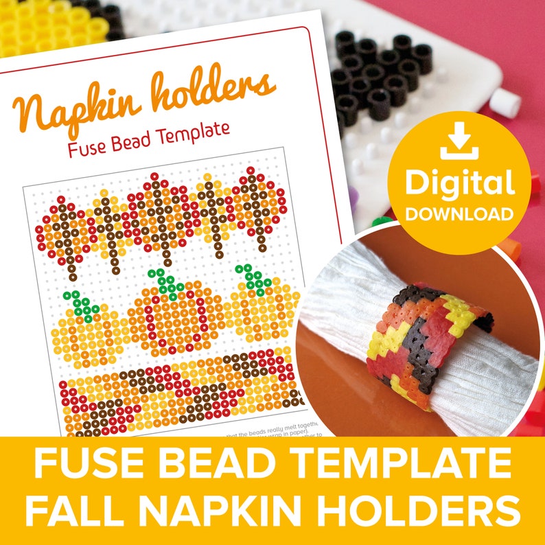 Fall Napkin Holders Fuse Bead Craft Template Thanksgiving - Etsy