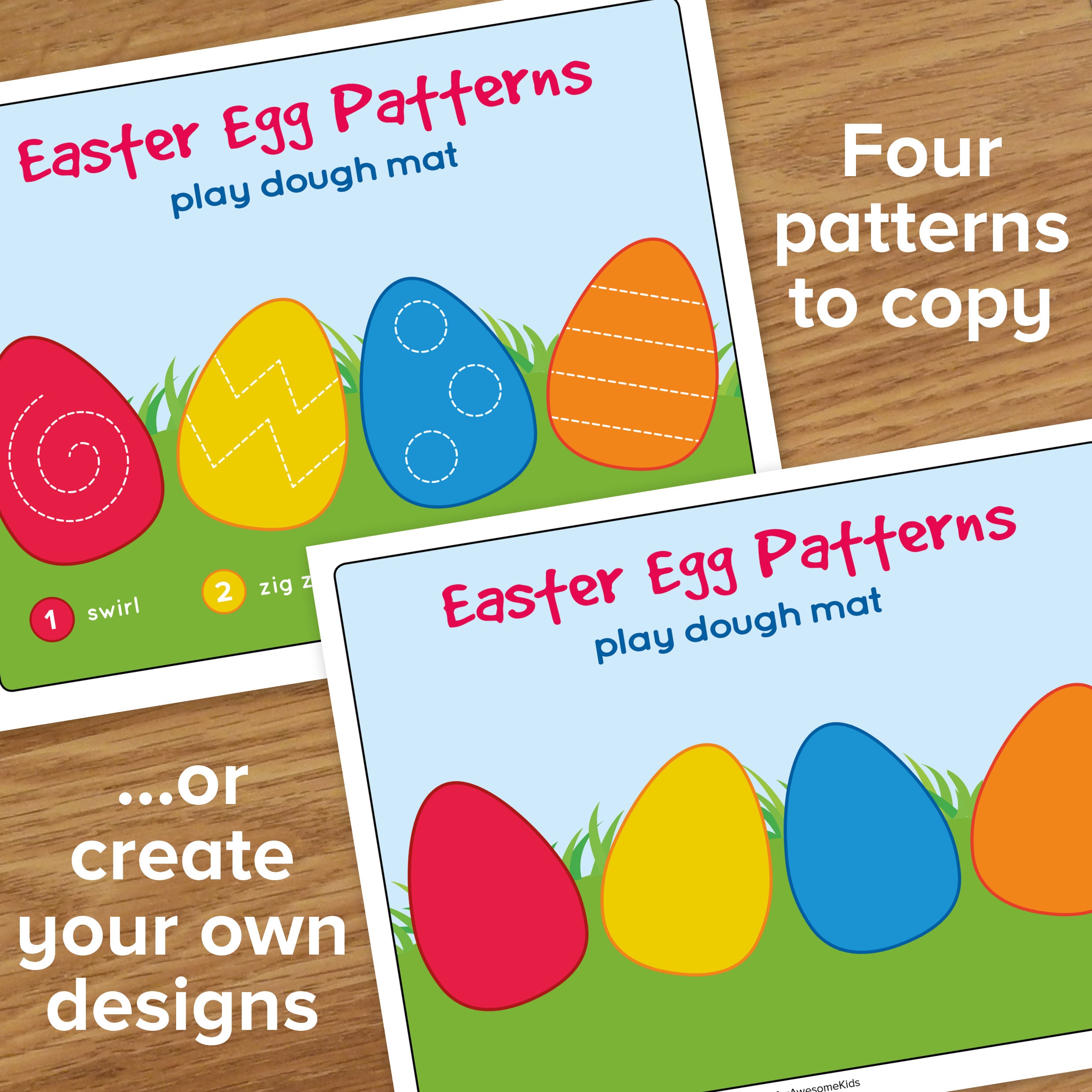 Easter Egg Patterns Play Dough Mat, Toddler Pattern Making Craft ...