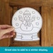 Snow Globe Cut & Paste Craft, Christmas Snow Dome Color and Build Kit ...