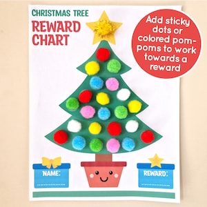 Christmas Tree Countdown Advent Calendar, Kids Pom-pom Xmas Craft ...