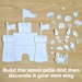 Sandcastle Cut & Paste Craft Printable, Beach Castle Color Build Kit ...