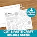 Sandcastle Cut & Paste Craft Printable, Beach Castle Color Build Kit ...