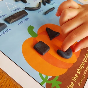 Pumpkin Faces Play Dough Mat, Kids Halloween Spooky Expressions ...