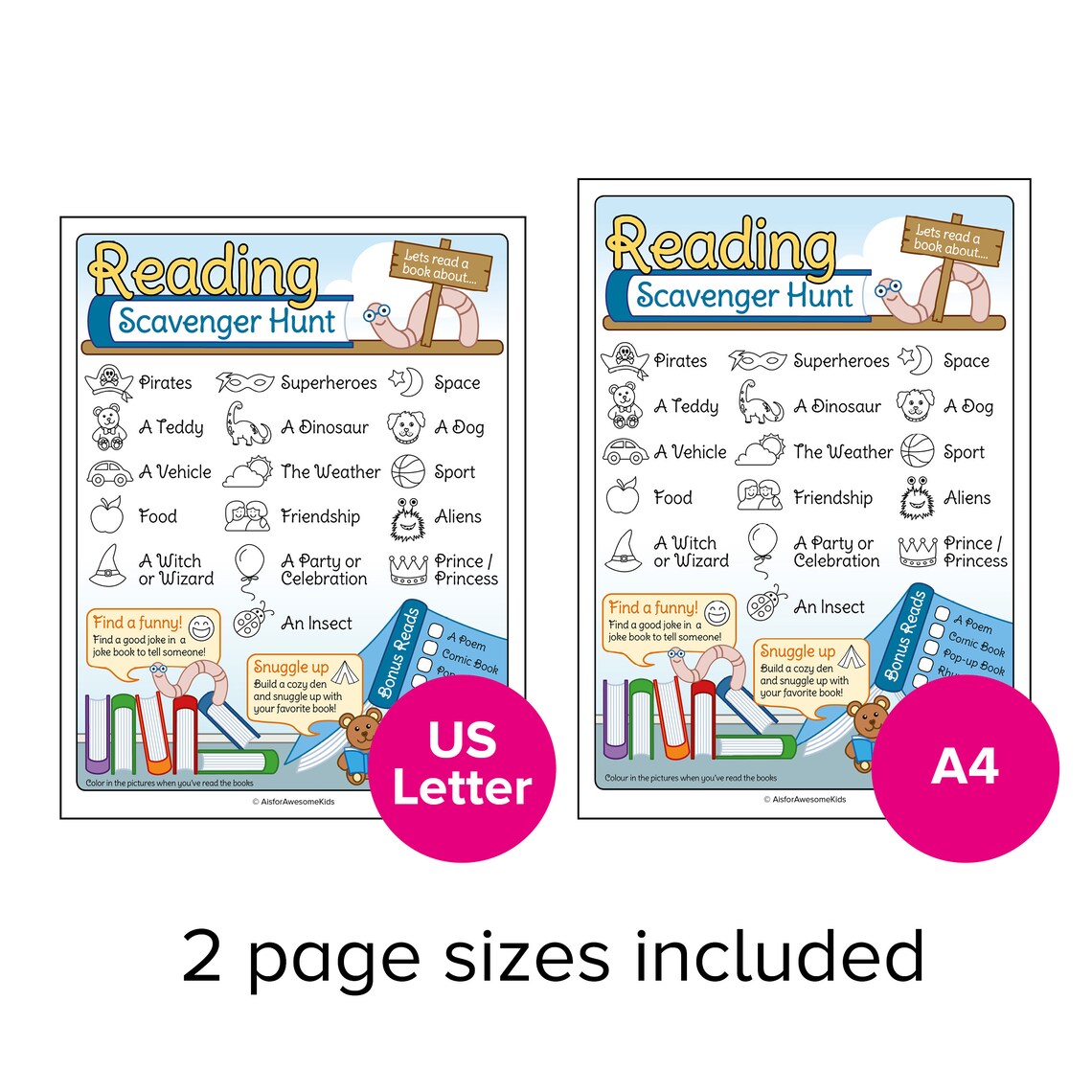 Reading Challenge Scavenger Hunt Childrens World Book Day - Etsy