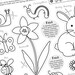 Spring Scene Cut & Paste Craft Printable, Easter Garden Coloring ...