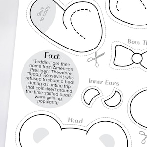 Teddy Cut & Paste Craft, Build a Cuddly Bear Coloring Activity Kit ...