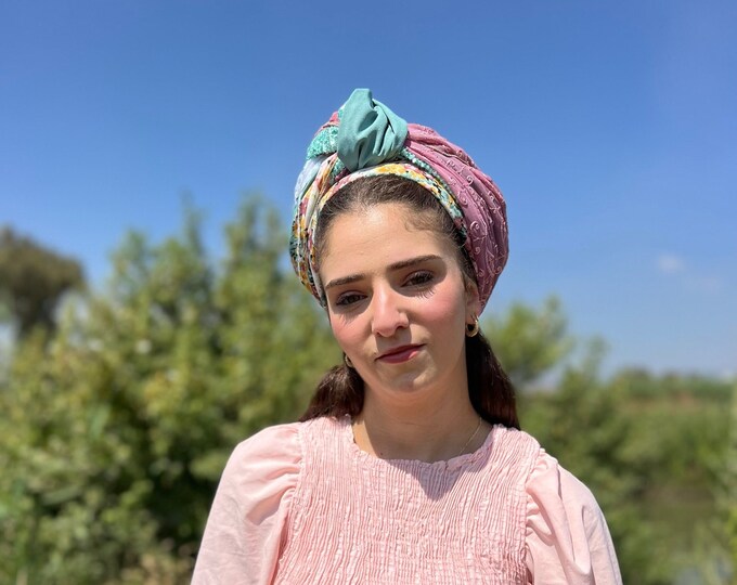Lovely Dotted Winter Headband Tichel ,snood, Head Scarf,head Covering ...
