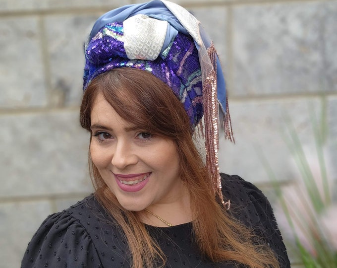 Lovely Dotted Winter Headband Tichel ,snood, Head Scarf,head Covering ...