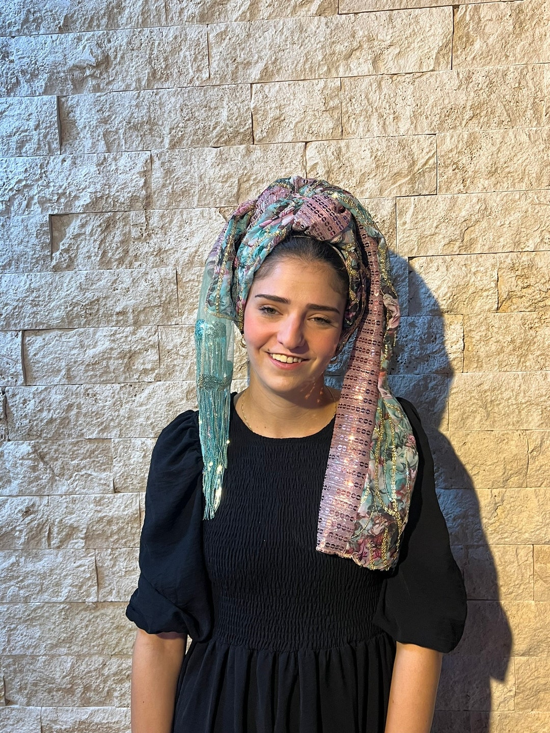 Impressive Headscarf With Sequins, Womens Headwear, Everyday Scarf ...