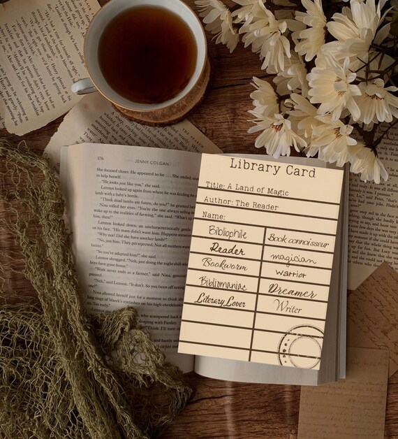 DIGITAL Library Card Print - Etsy