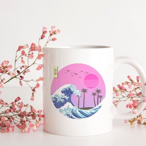 Great Pinky Wave Mug, Great Wave Gift, Great Wave Present, 11oz Coffee ...