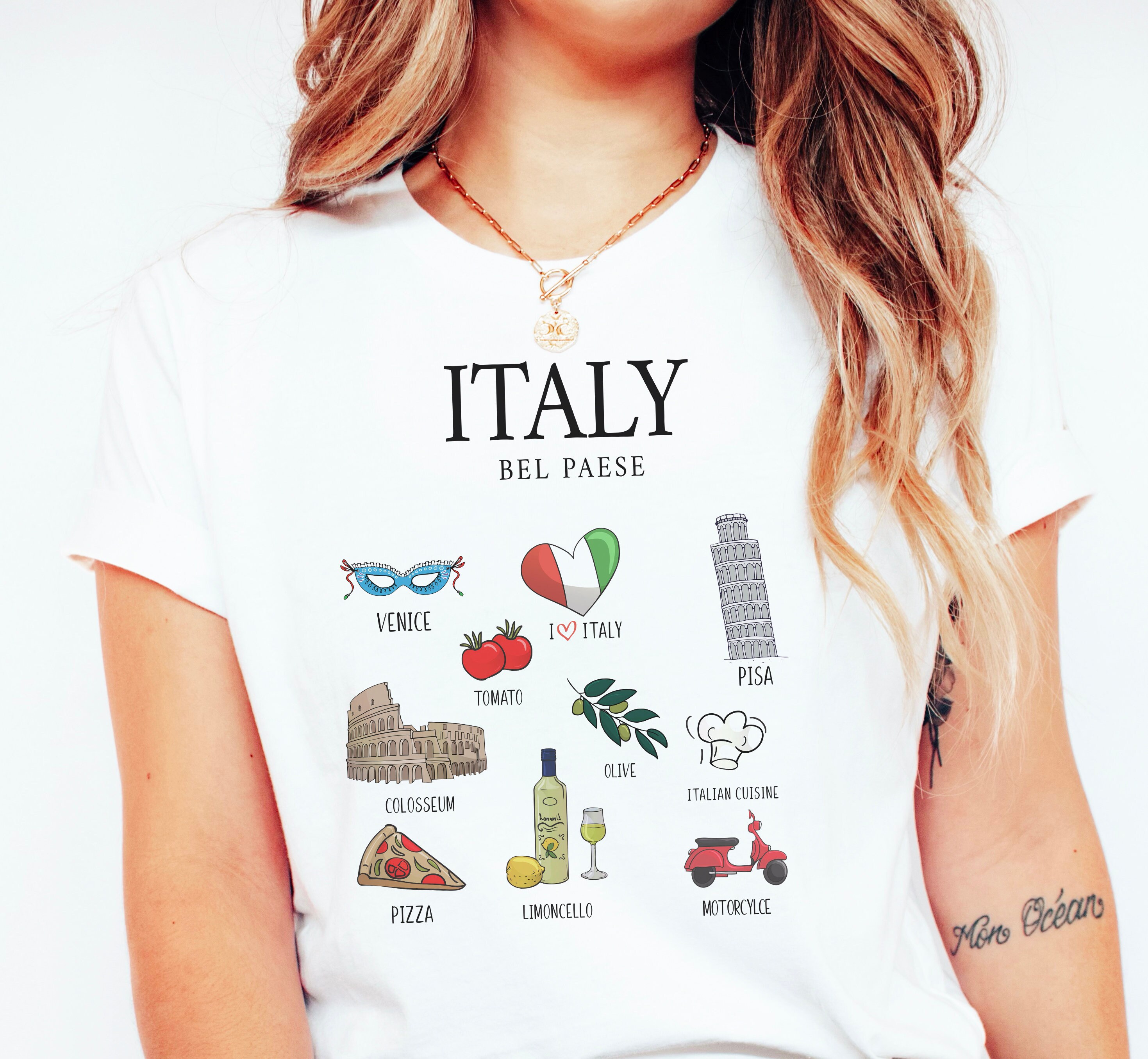 Italy Landmarks Shirt Italy Shirt Italy Soft and Comfortable - Etsy