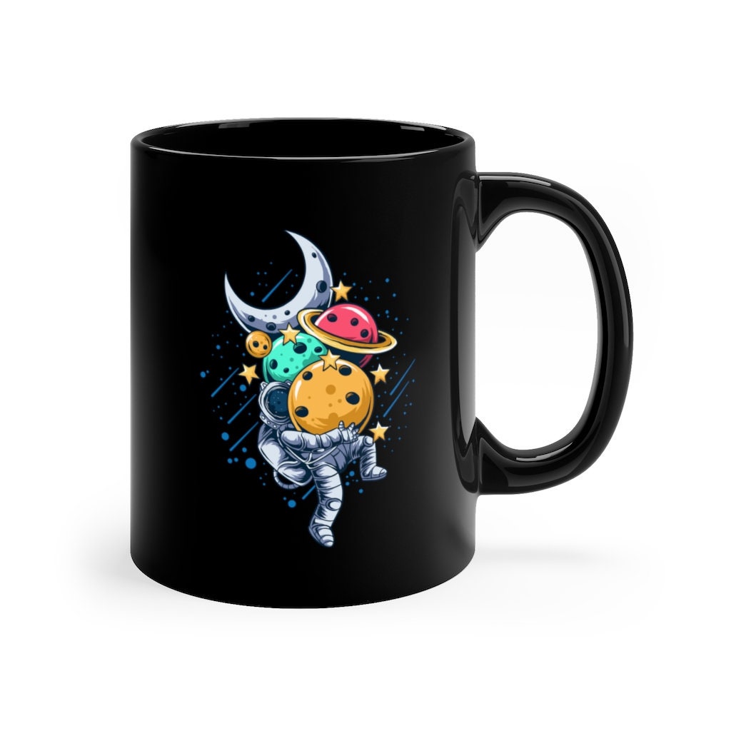 Astronout Carry Many Planets Mug Funny Astronaut Mug Etsy