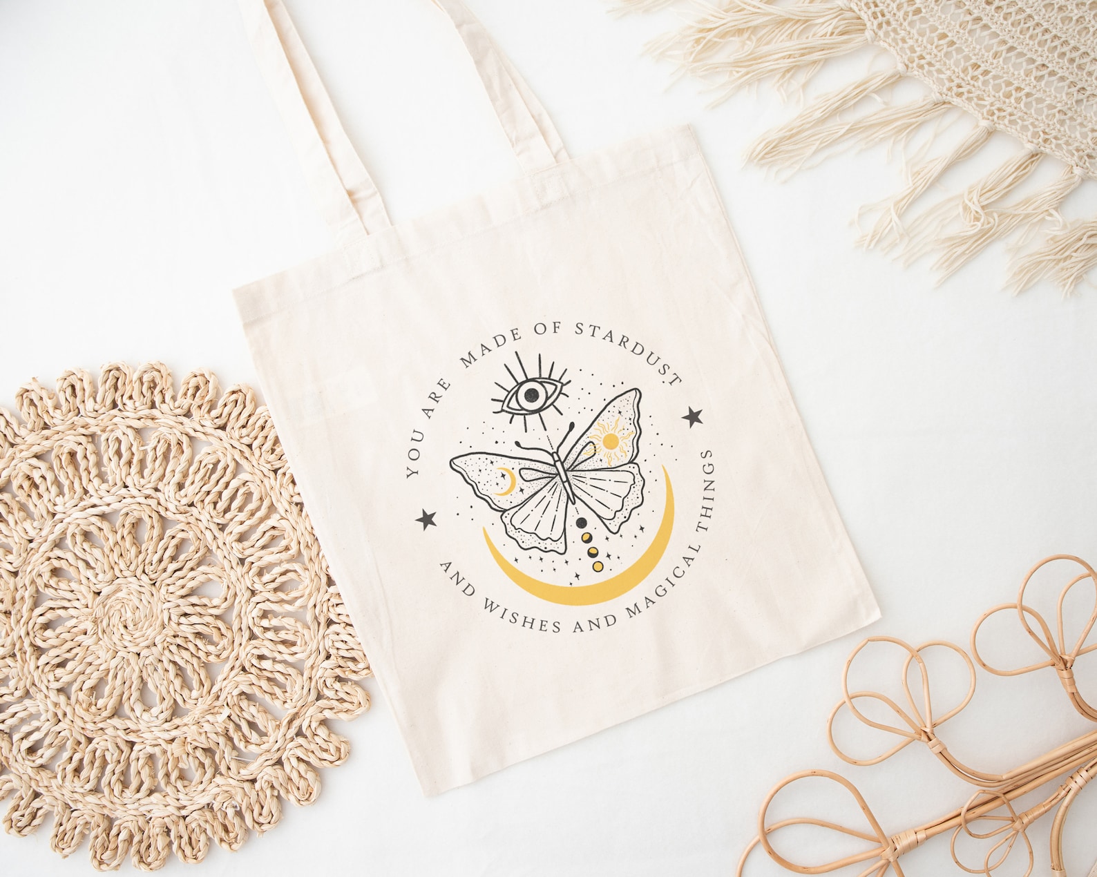 Celestial Tote Bag Stardust Tote Bag Birthday Gift Gift for - Etsy