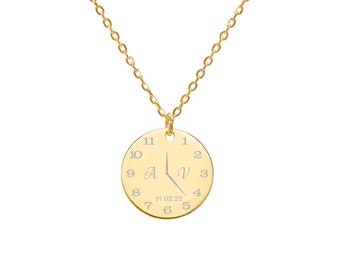 Personalized Time Necklace - Etsy
