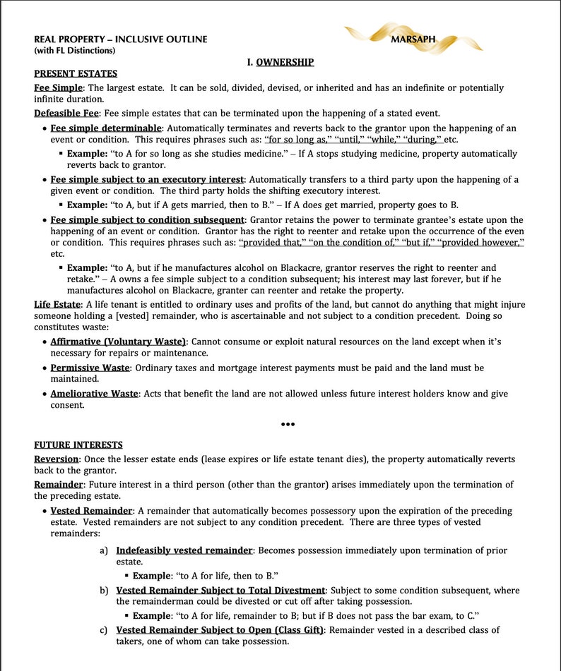 Real Property Outline - Etsy
