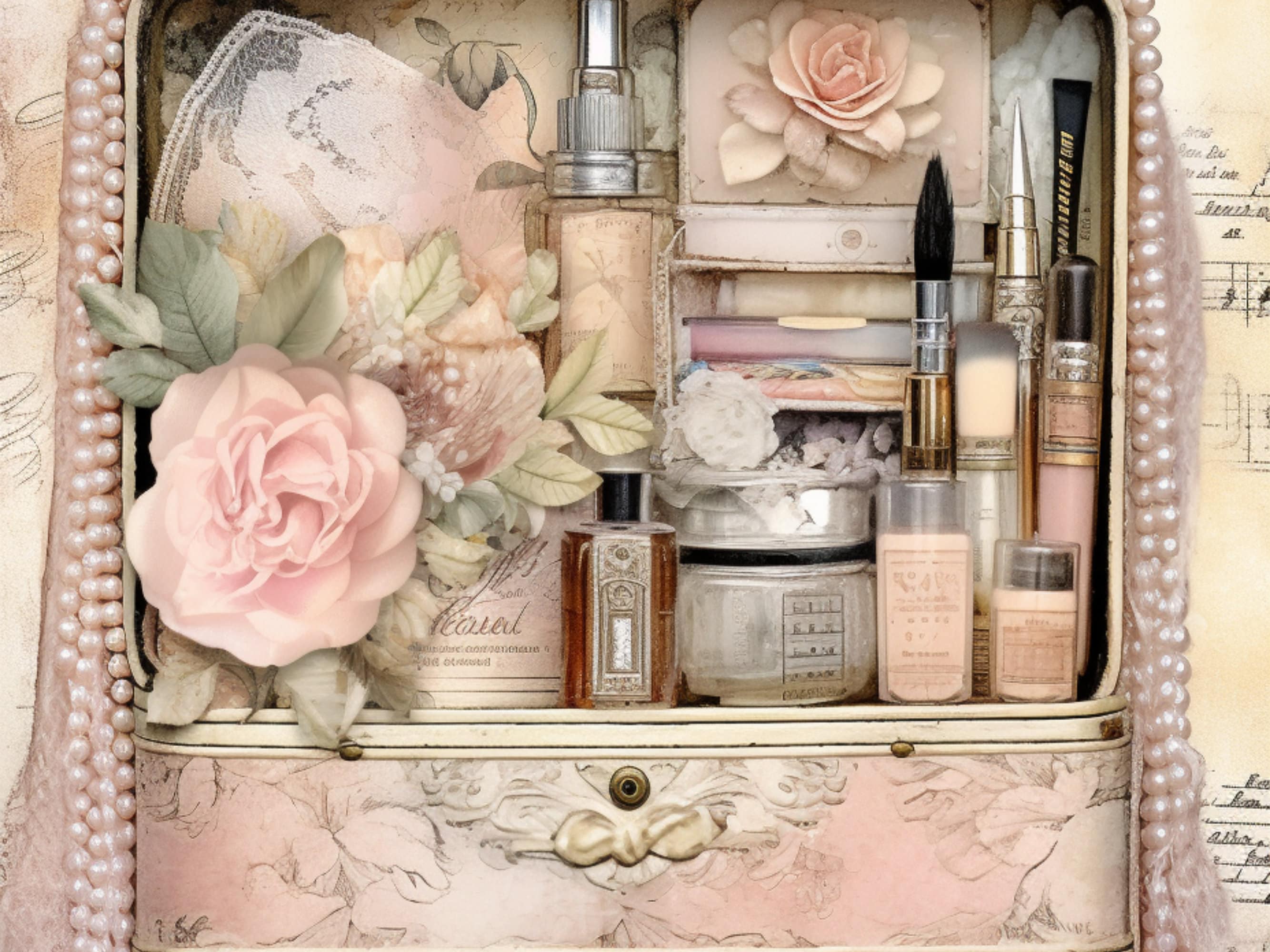 Vintage Ephemera Scrapbooking Lace Trim Mixed Media Junk Journal Card ...