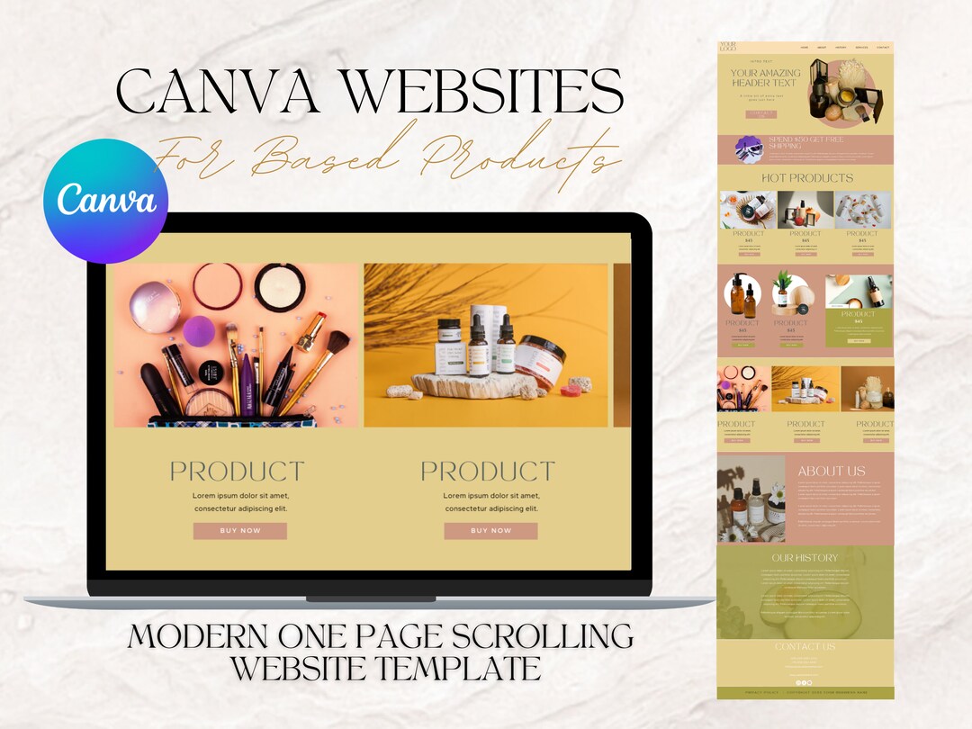 Canva Product Website Template Done for You Website - Etsy