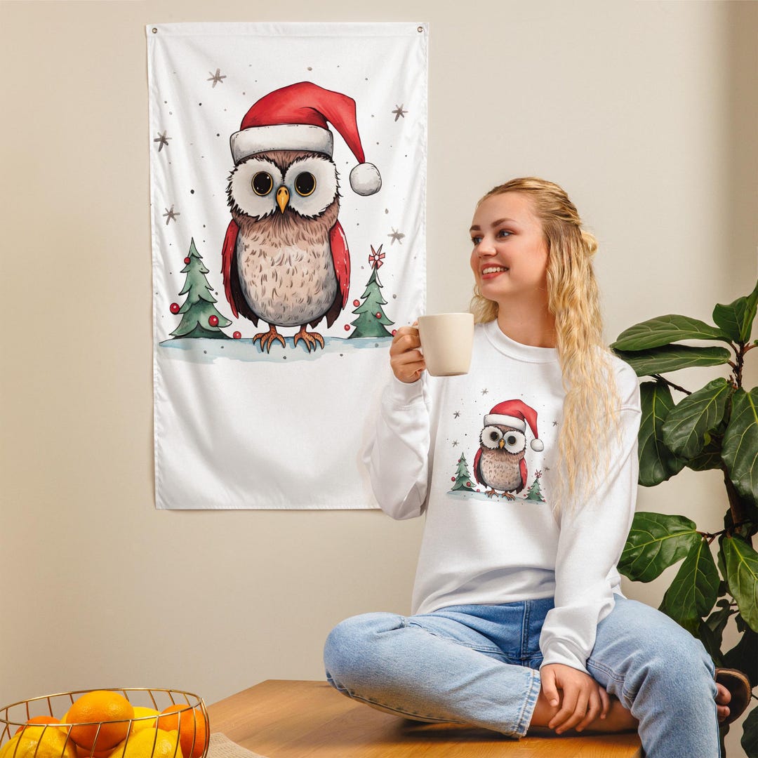 Owl, Santa Hat, Santa Claus, Merry Christmas - Etsy