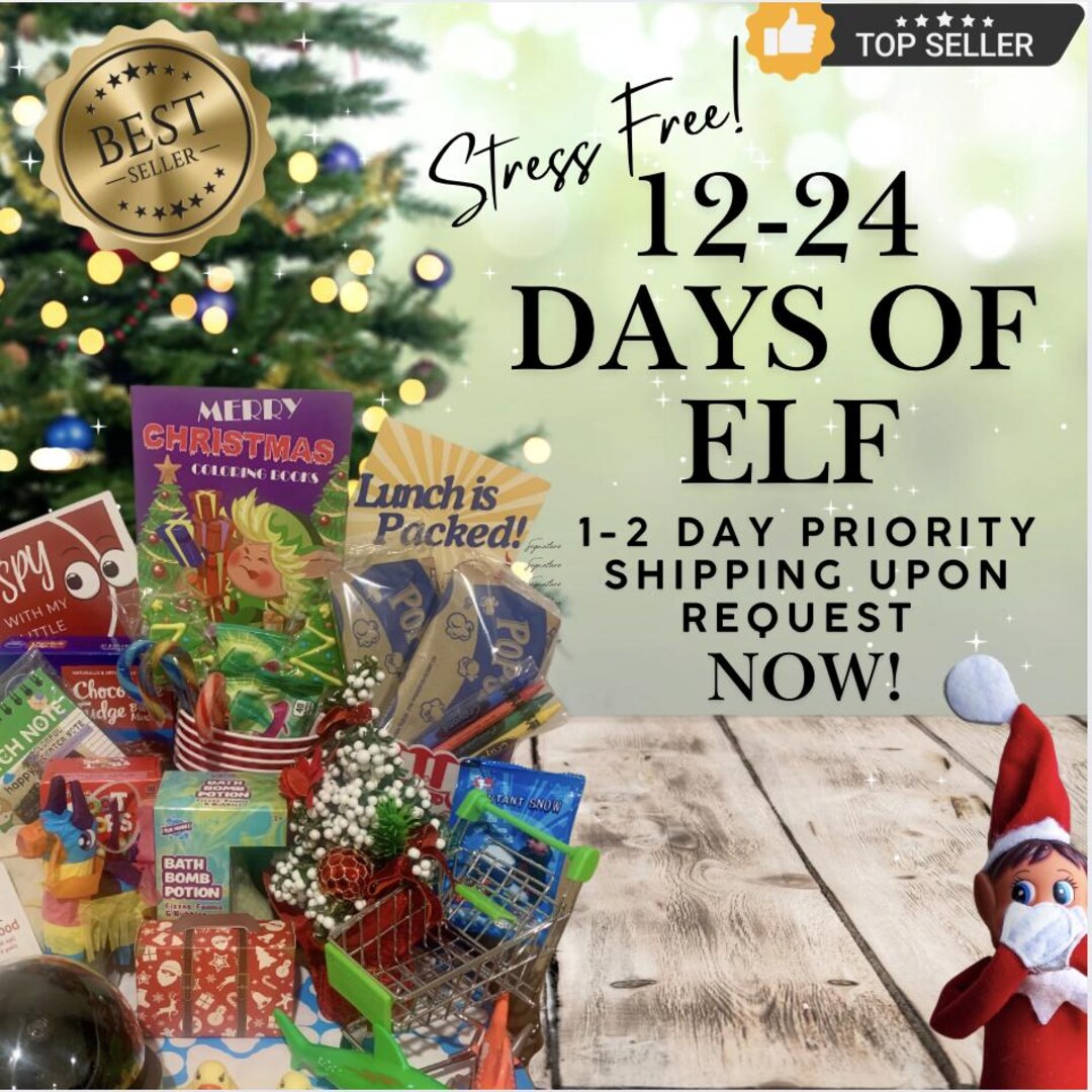 Christmas Elf Kit: 12 or 24 Day Activity Set With Props - Etsy