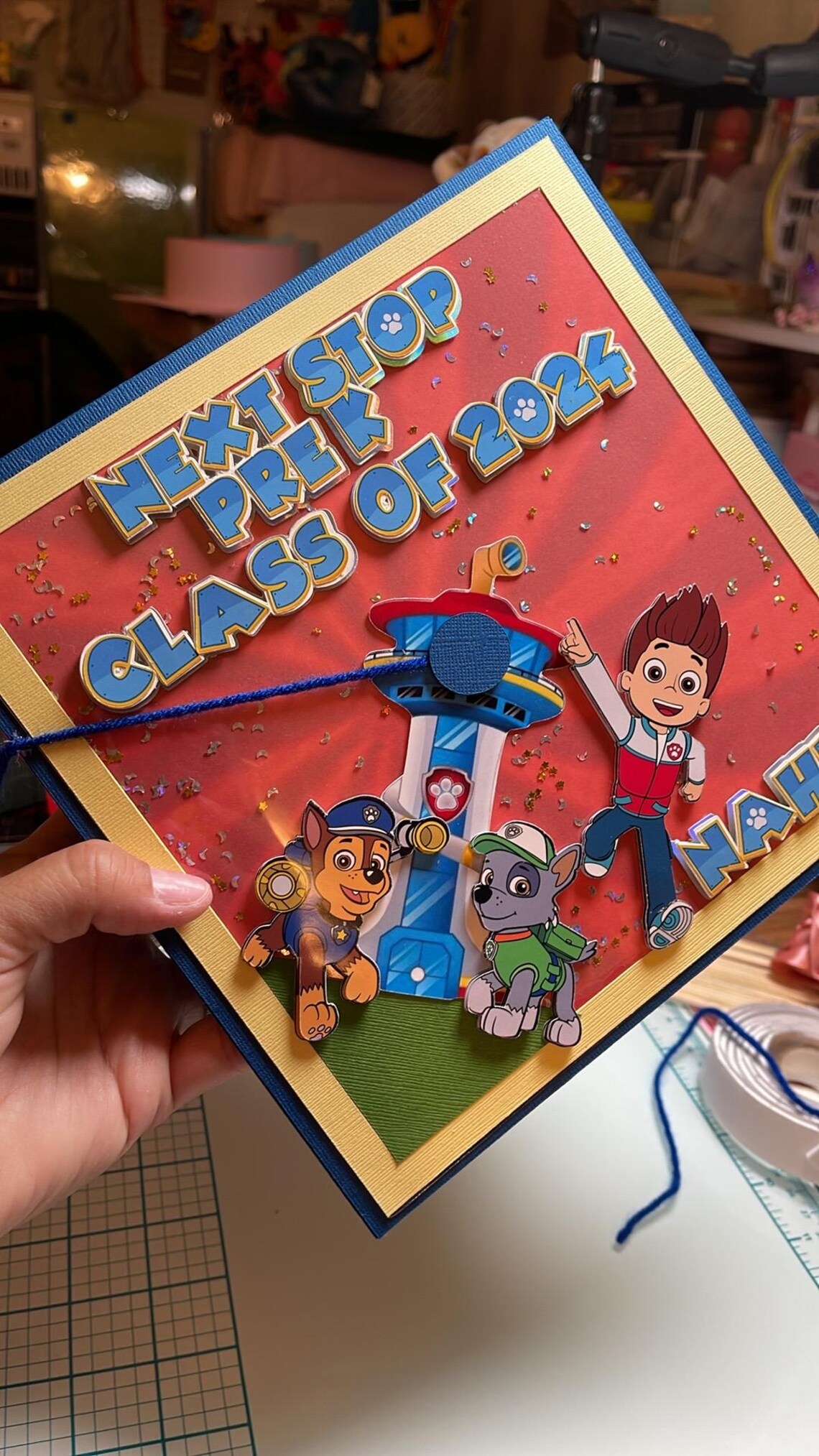 Personalized Kindergarten Graduation Cap Topper, Kindergarten Grad Next ...