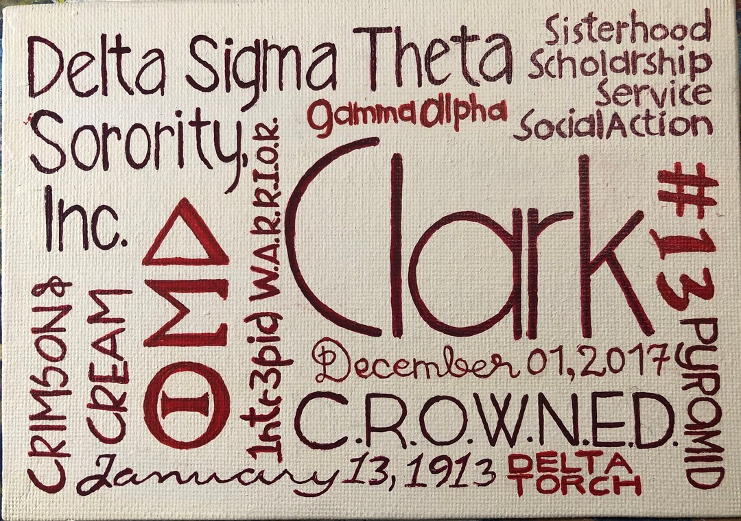 Delta Sigma Theta Sorority, Inc NAME PAINTING - Etsy