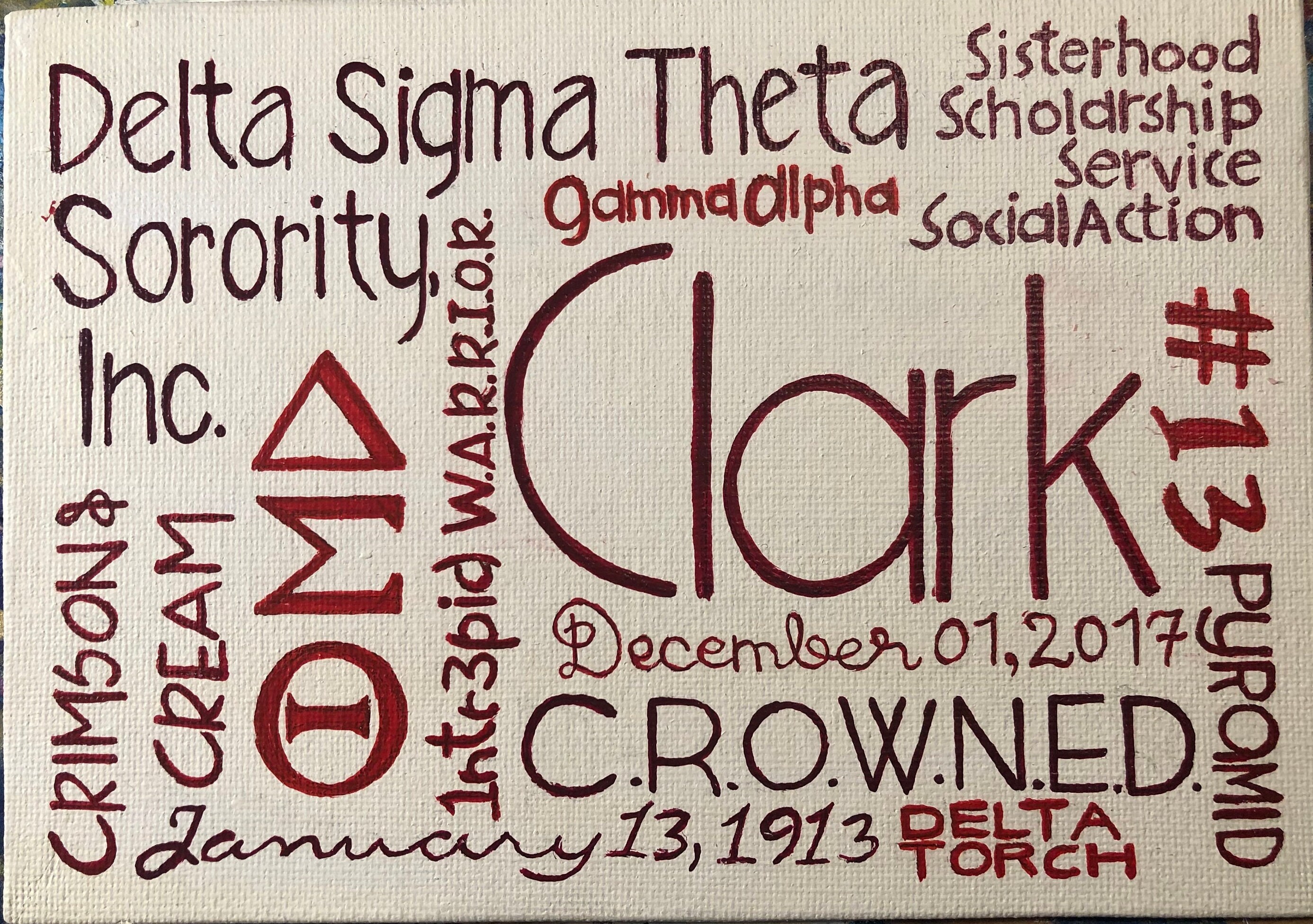 Delta Sigma Theta Sorority, Inc NAME PAINTING - Etsy