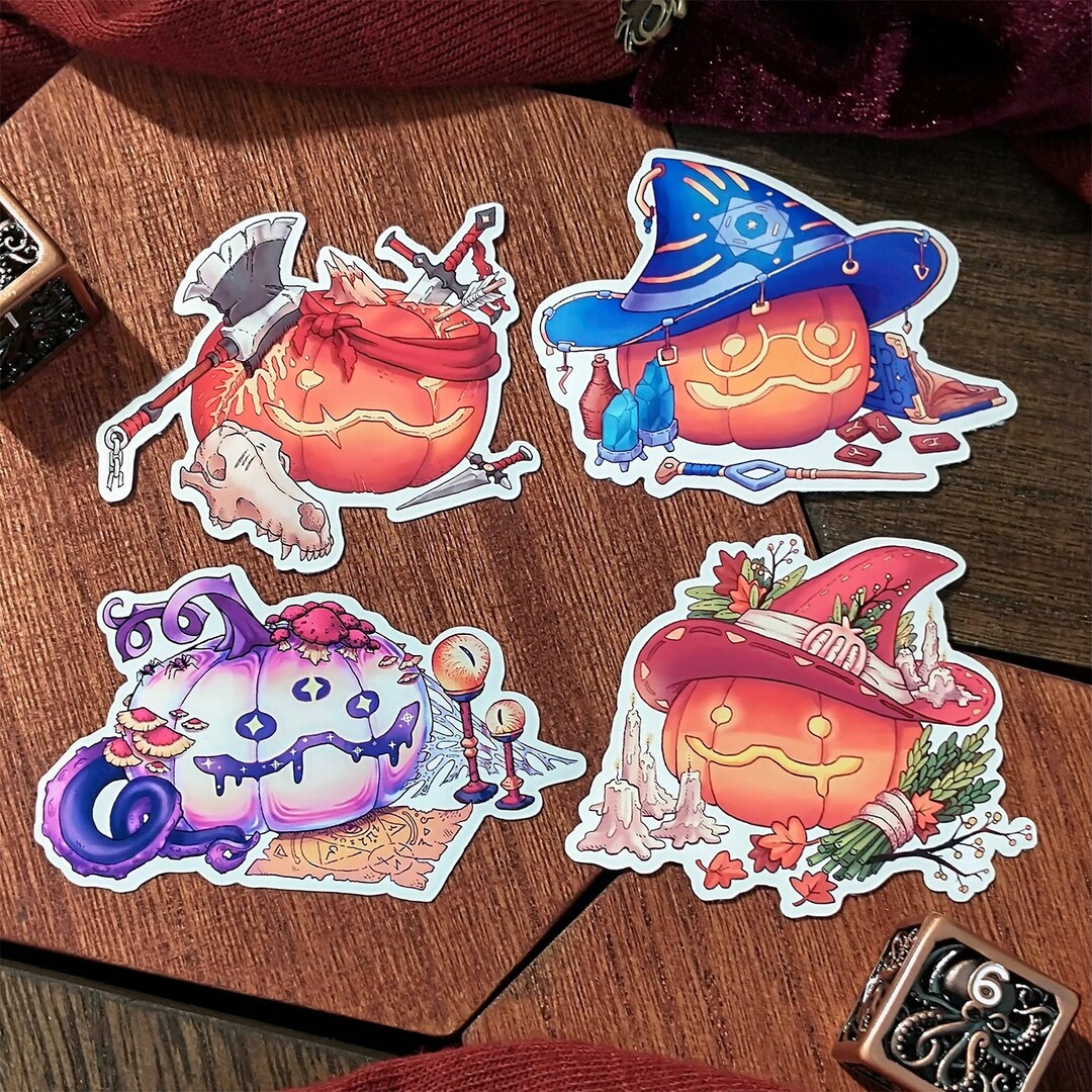 Halloween Pumpkins - Pumpkin Dnd Classes -dungeons and Dragons Sticker ...