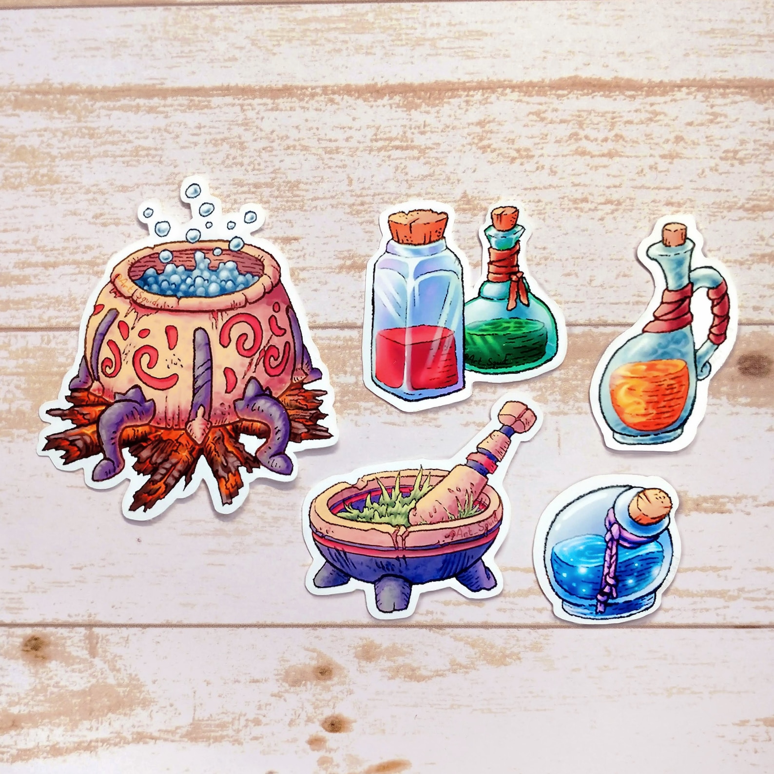 Potion Brewing Set Dnd Alchemy Sticker Dungeons and - Etsy