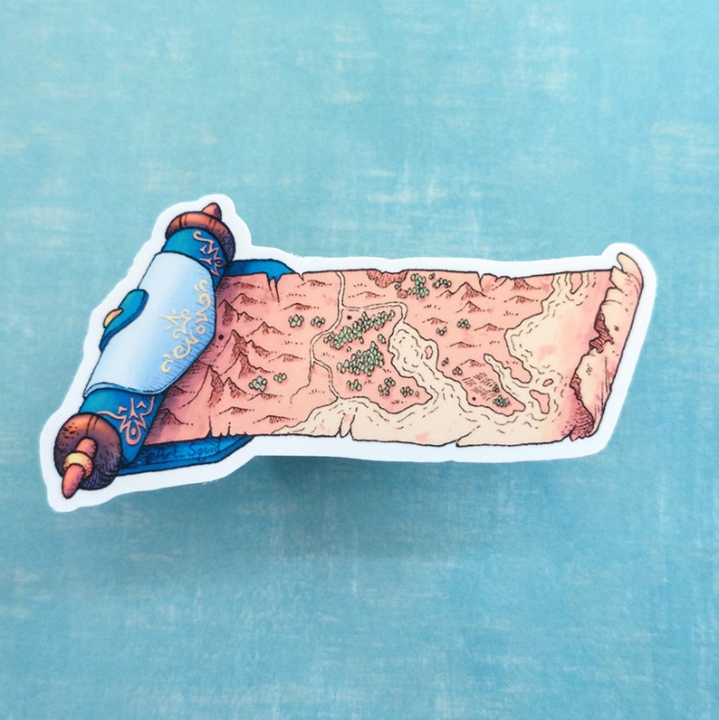Fantasy Map Dnd Scroll Dungeons and Dragons Sticker - Etsy