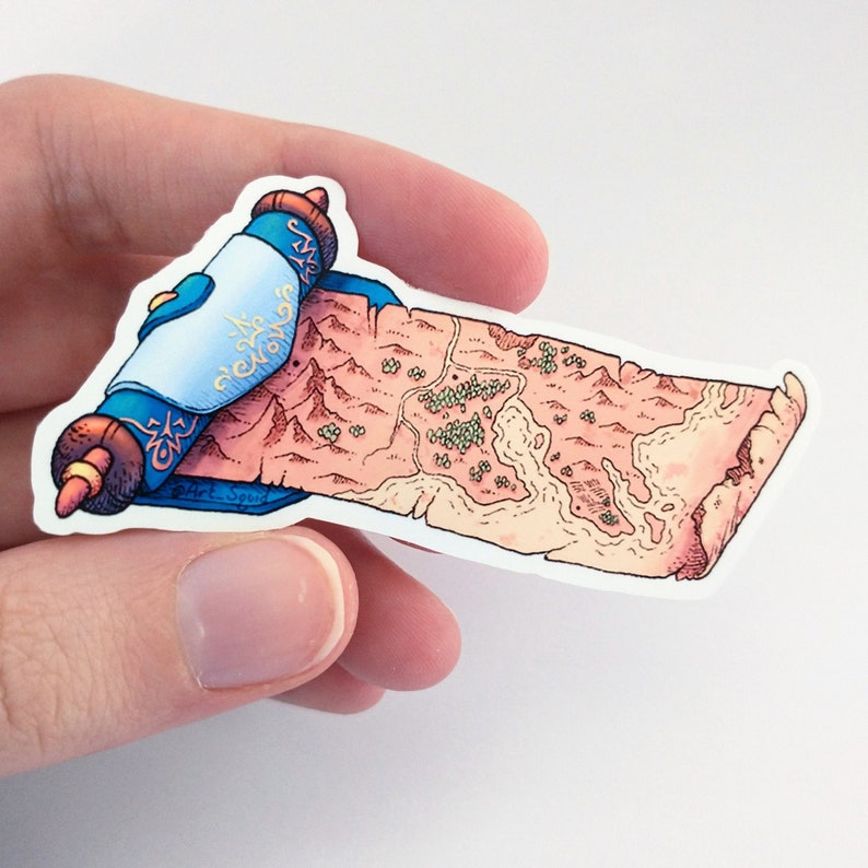 Fantasy Map Dnd Scroll Dungeons and Dragons Sticker - Etsy