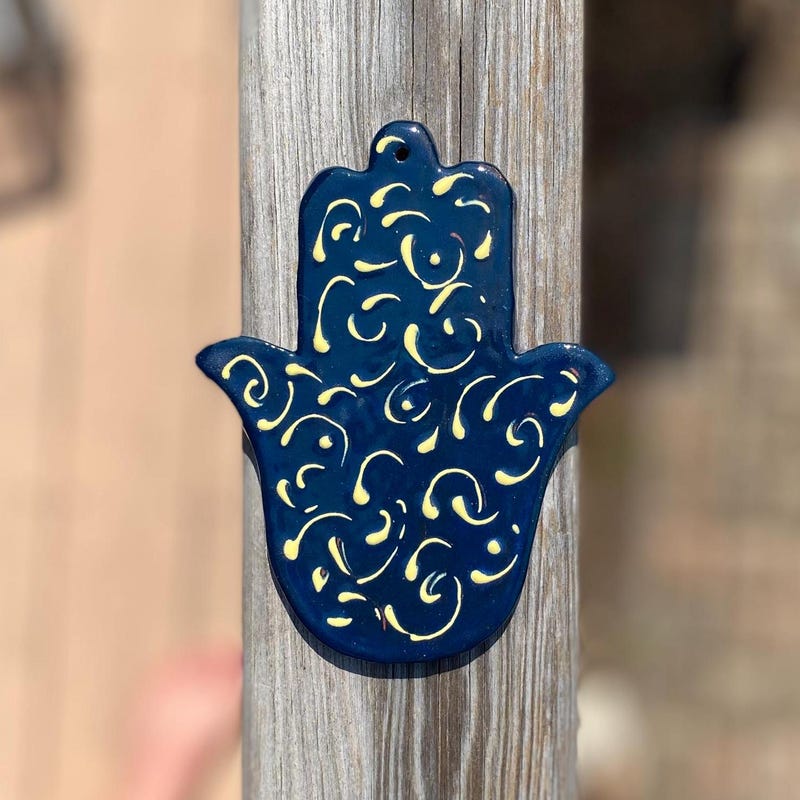 Small Glass Hamsa - Etsy
