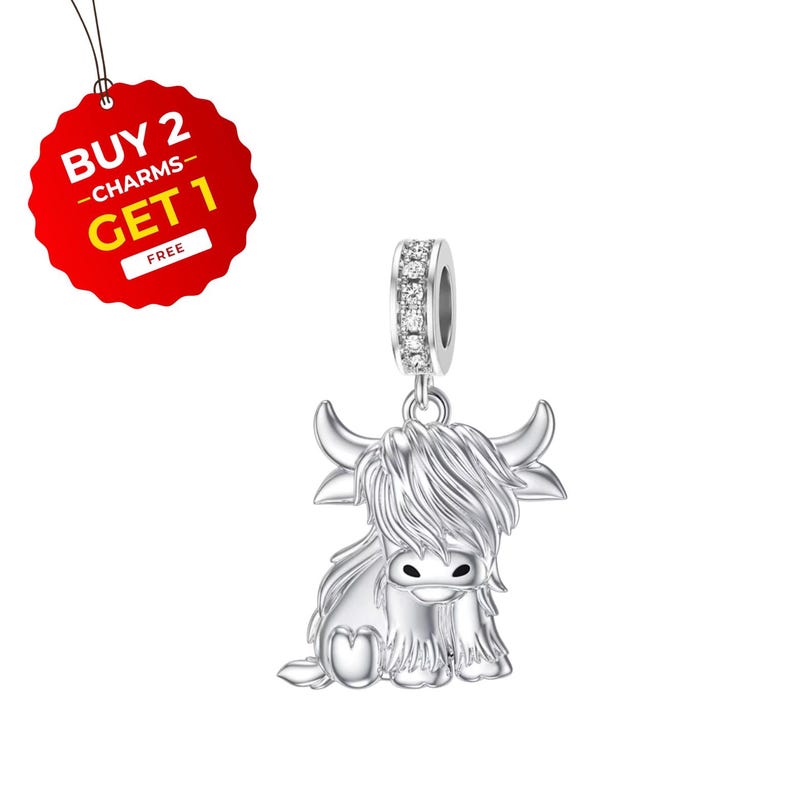 Highland Cow Pandora Charm - Etsy UK