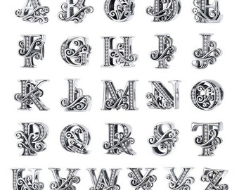 Pandora Charms Letters | Etsy UK