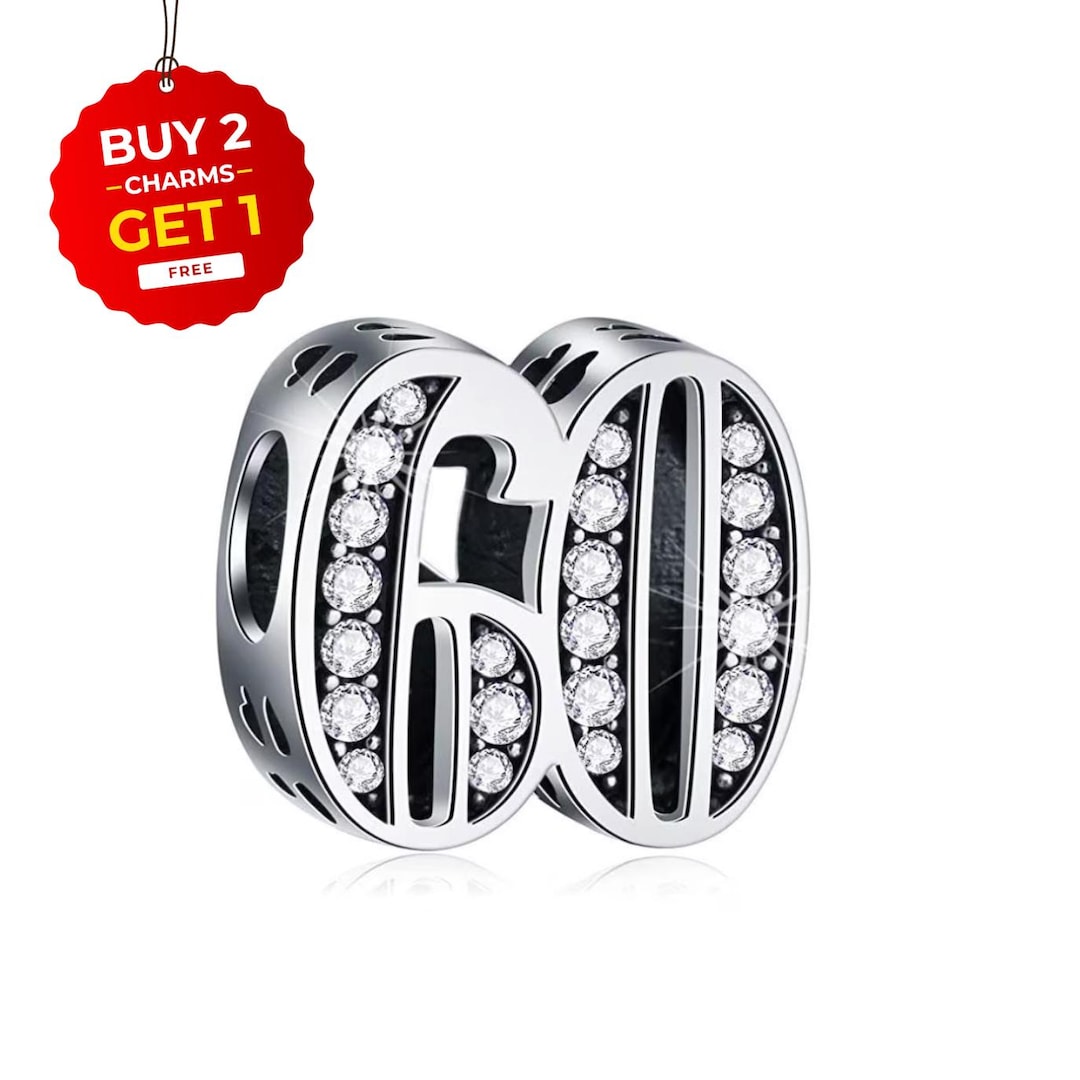Sterling Silver 60th Birthday Charm for Pandora Bracelet - Etsy