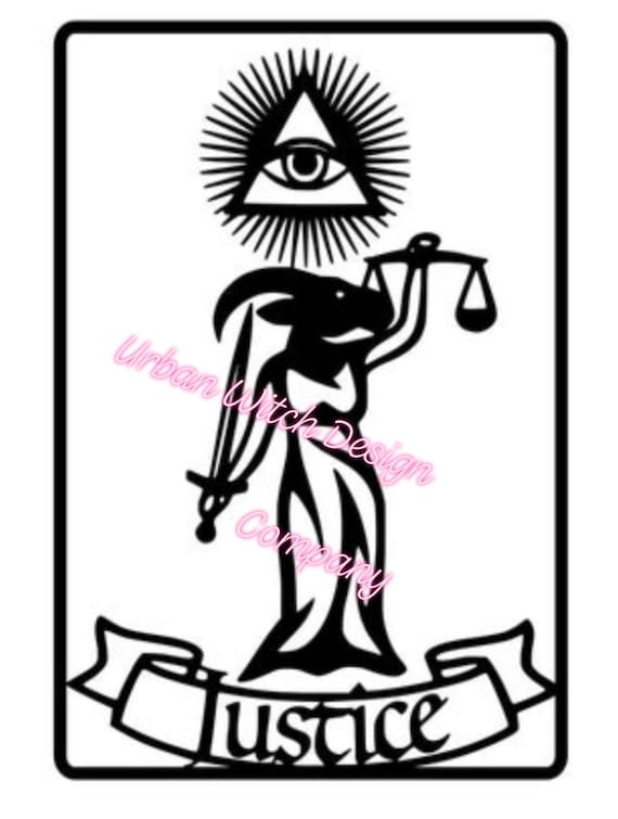 Justice Tarot Card Digital - Etsy