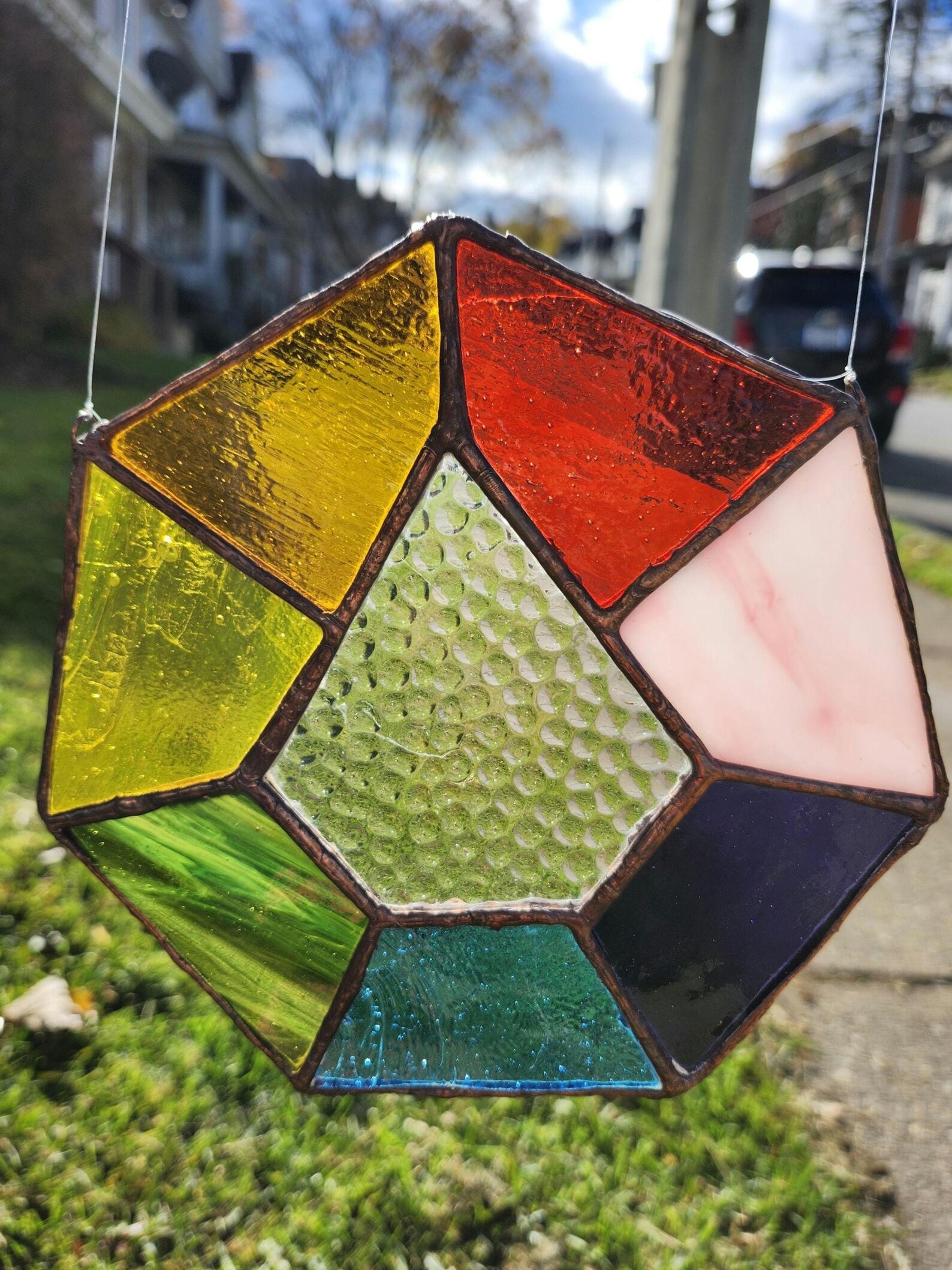 Hexagonal Rainbow Suncatcher - Etsy