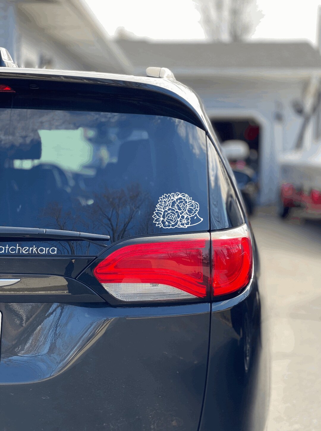 Floral Hedgehog Car Decal - Etsy