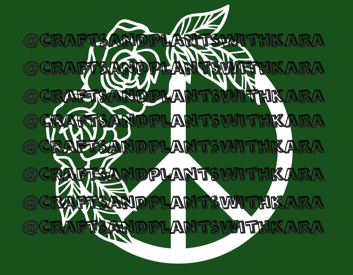 Floral Peace Sign - Etsy