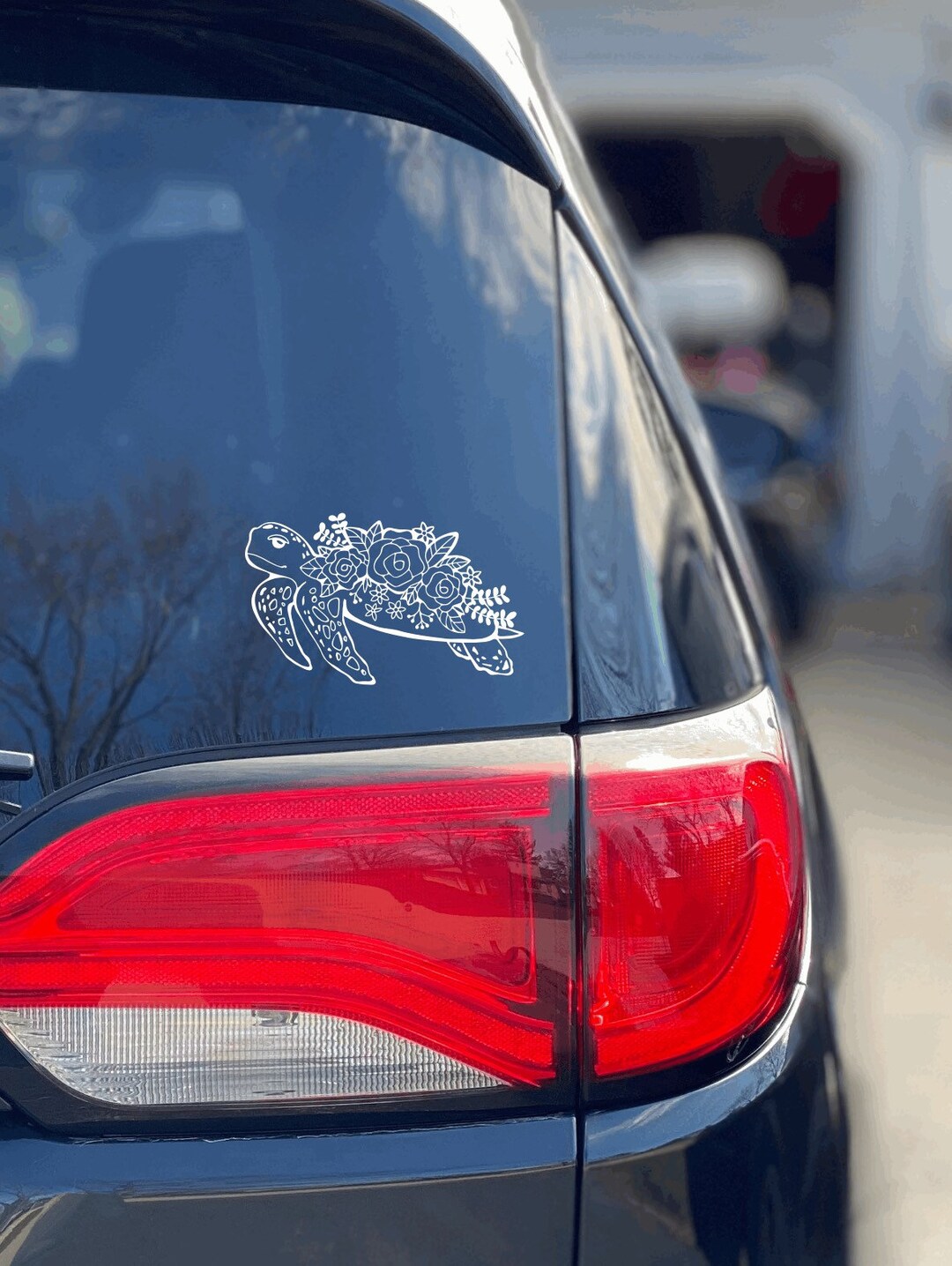 Floral Turtle | Decal | Car | Window | Tumbler | Yeti | Sticker - Etsy