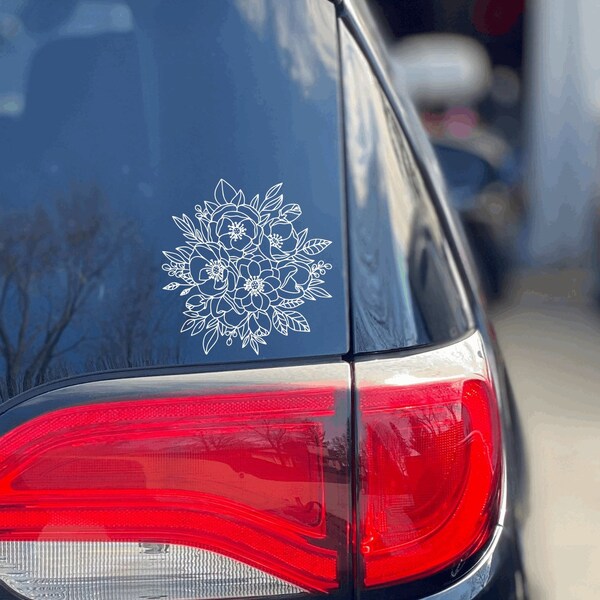 Floral Car Decals - Etsy