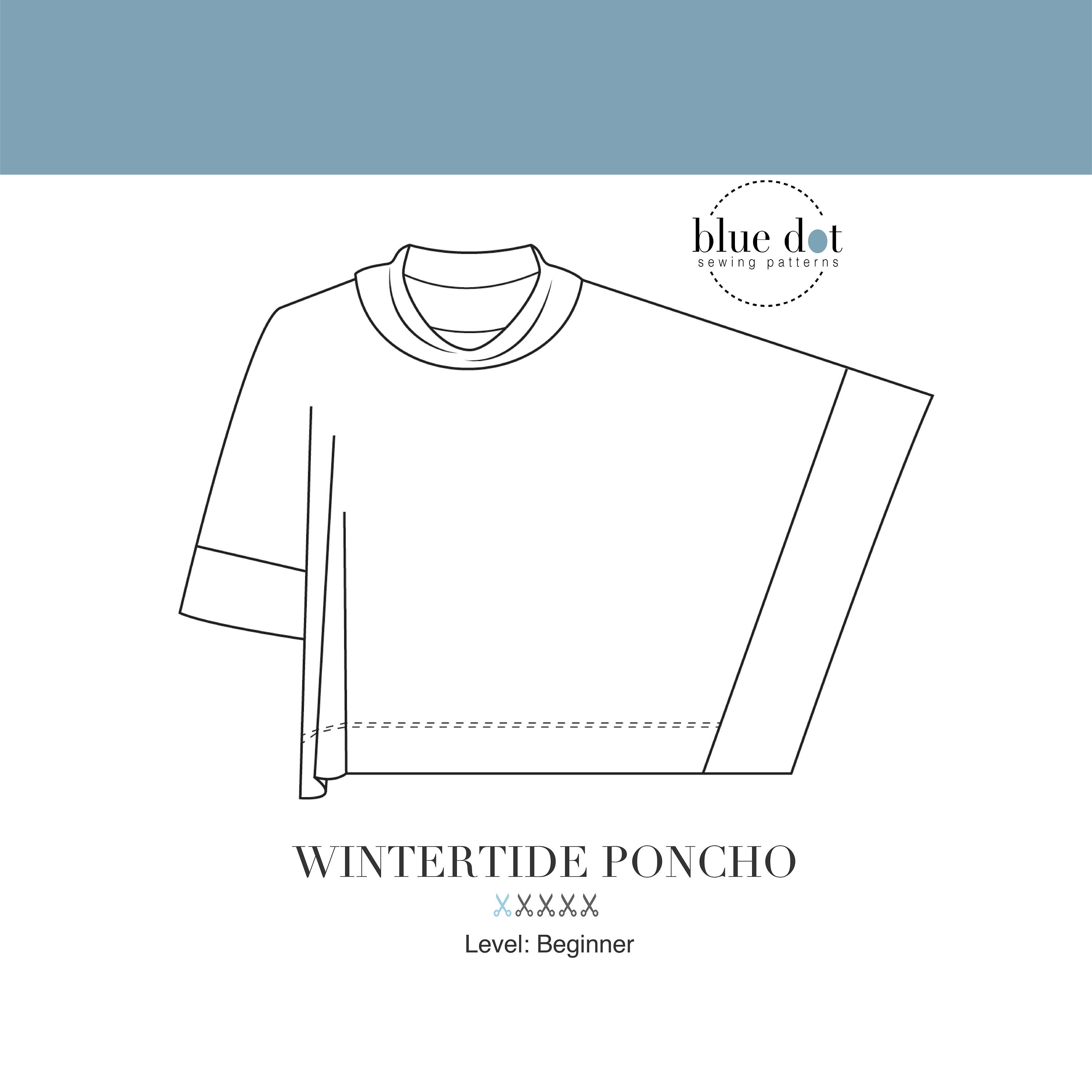 Paper Sewing Pattern Wintertide Poncho Sewing Pattern - Etsy