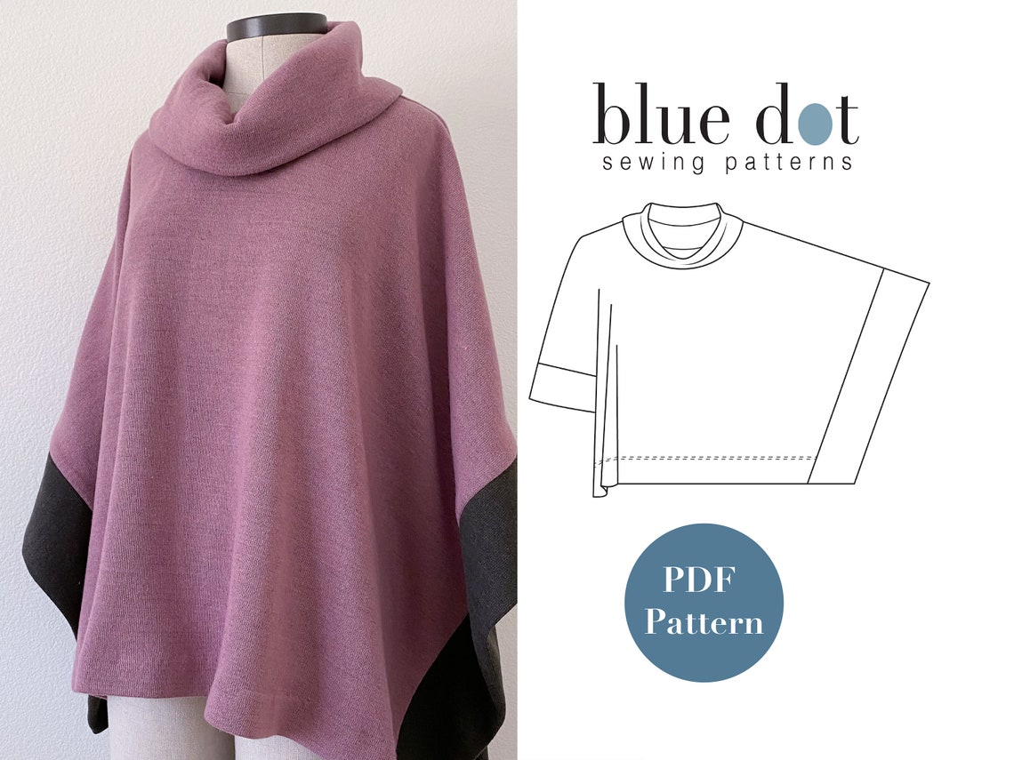 Paper Sewing Pattern Wintertide Poncho Sewing Pattern - Etsy